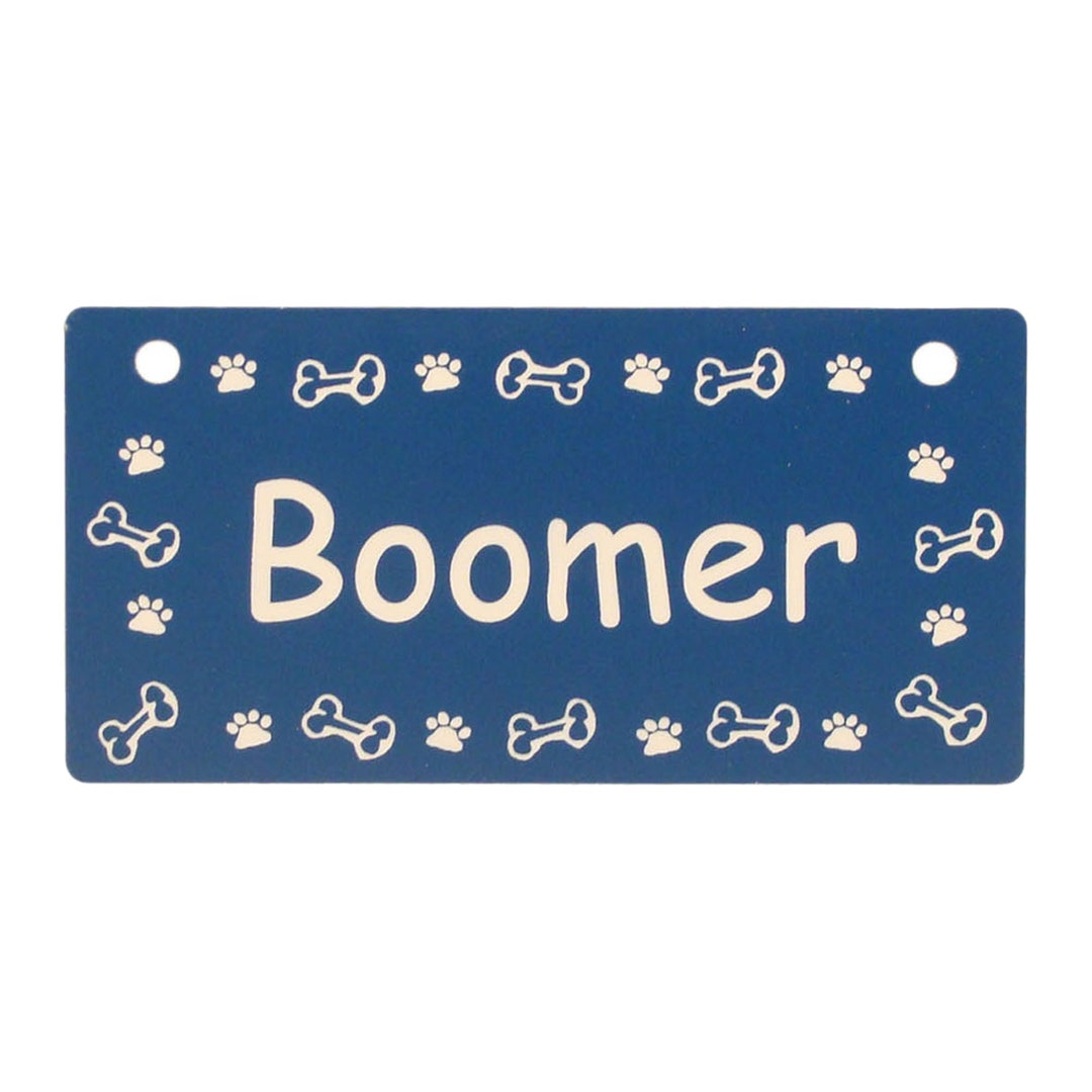 Bones and Paws Crate Tag Personalized With Your Dog's Name - Etsy