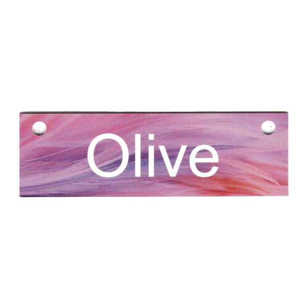 Pink and Purple Name Tag - Etsy