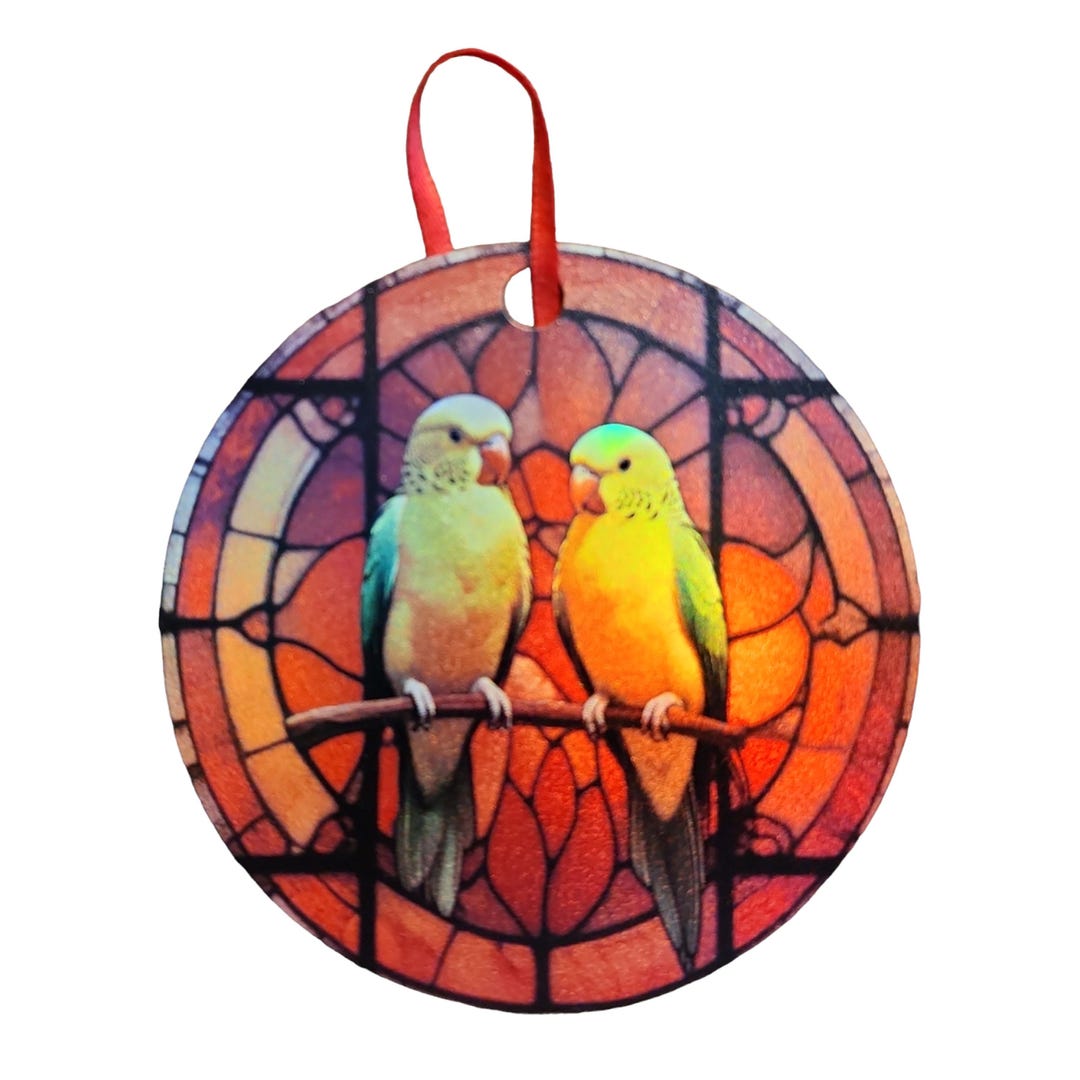 Parakeet 5 Aka Budgerigar Holographic Bird Ornament - Etsy