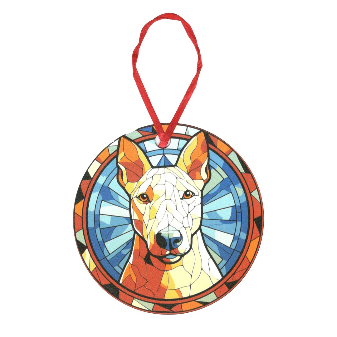 Bull Terrier Design Holographic Dog Ornament - Etsy