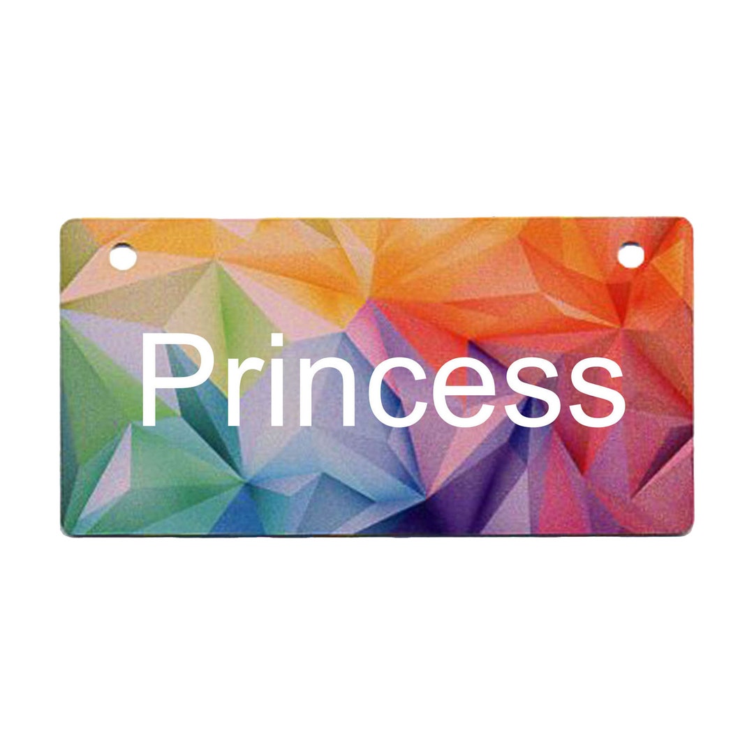 Multicolored Abstract Cube Design Crate Tag Personalized With Your Dog ...