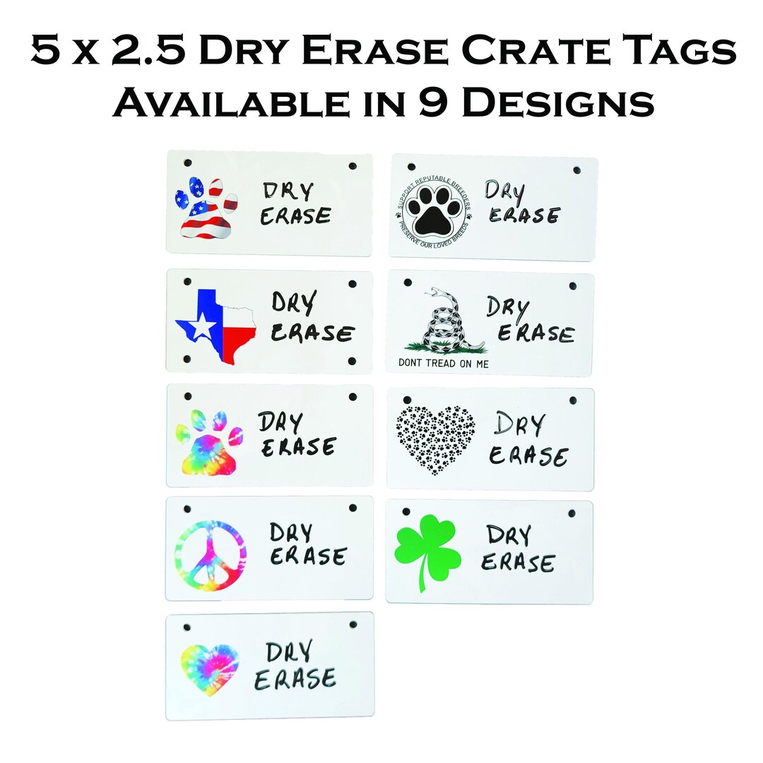 DRY ERASE Crate Tags - Choose From 9 Designs - Etsy