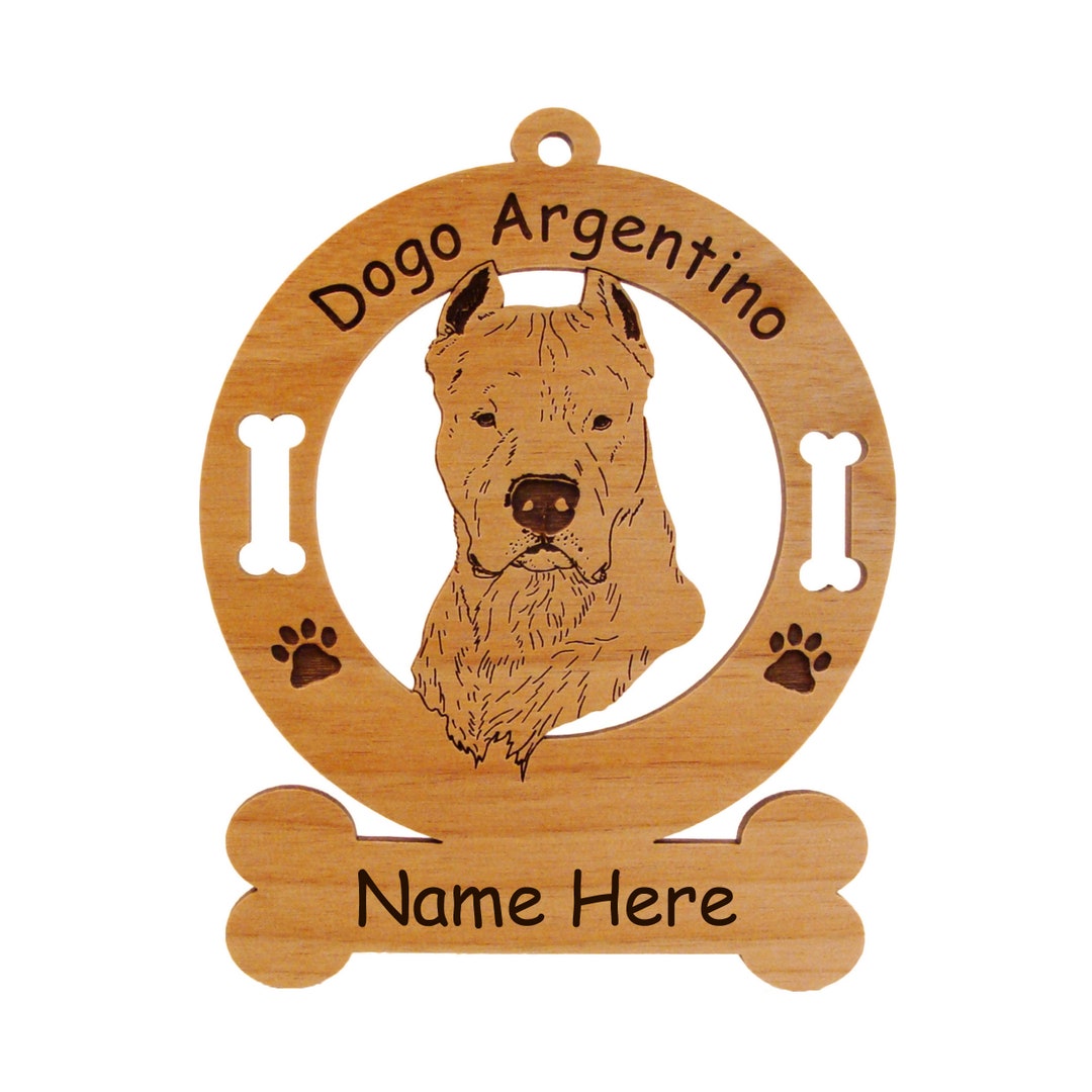 Dogo Argentino Head Dog Ornament Personalized With Your Dog's Name 3122 ...