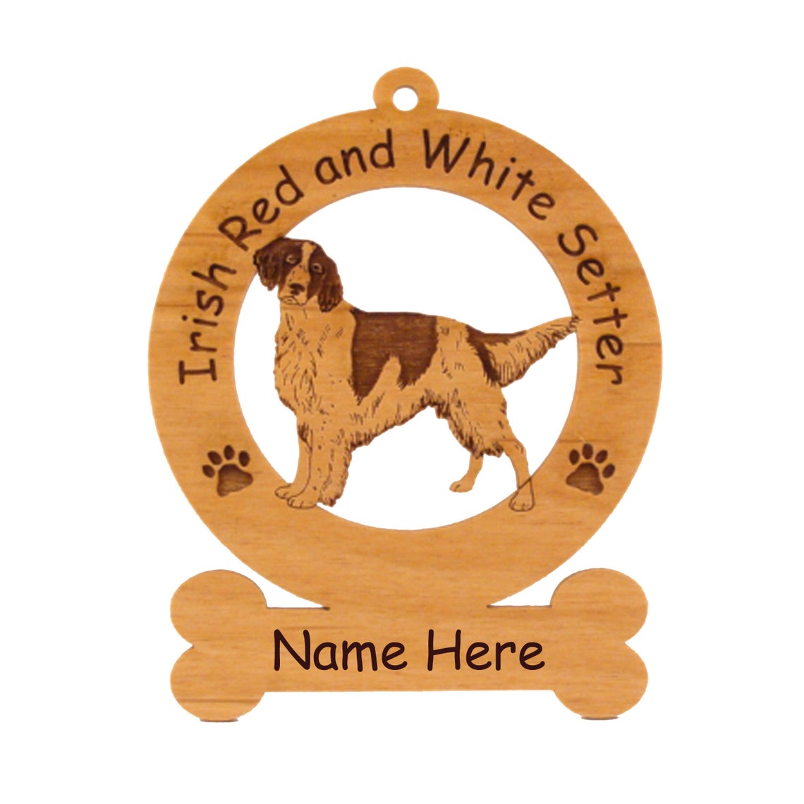 3807 Irish Red and White Setter Ornament Personalized With Your Dog's ...