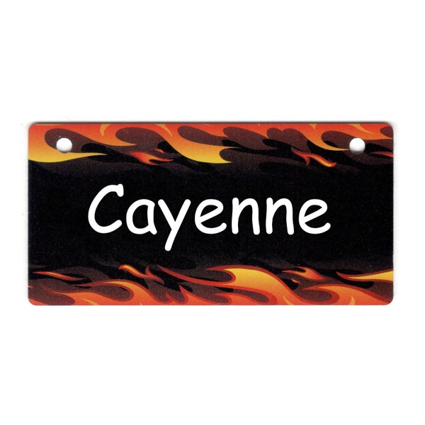 Flame Dog Tag - Etsy