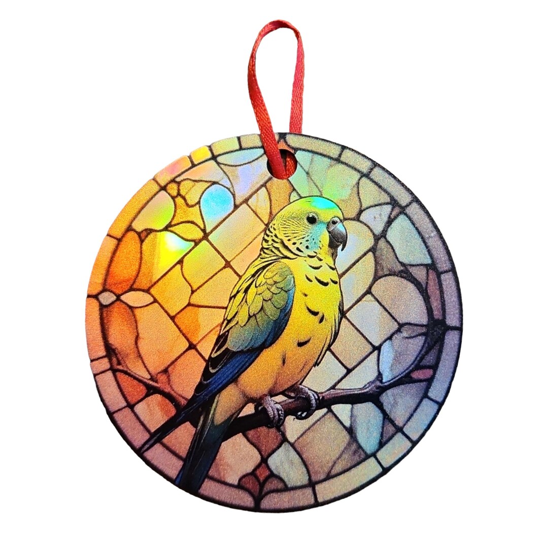 Parakeet 1 Holographic Bird Ornament - Etsy
