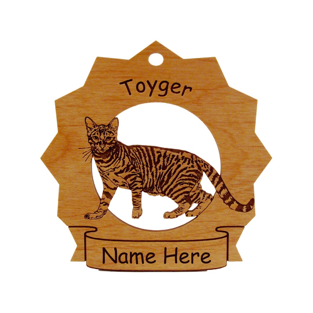 Toyger Cat Ornament Personalized With Your Cat's Name 7437 - Etsy