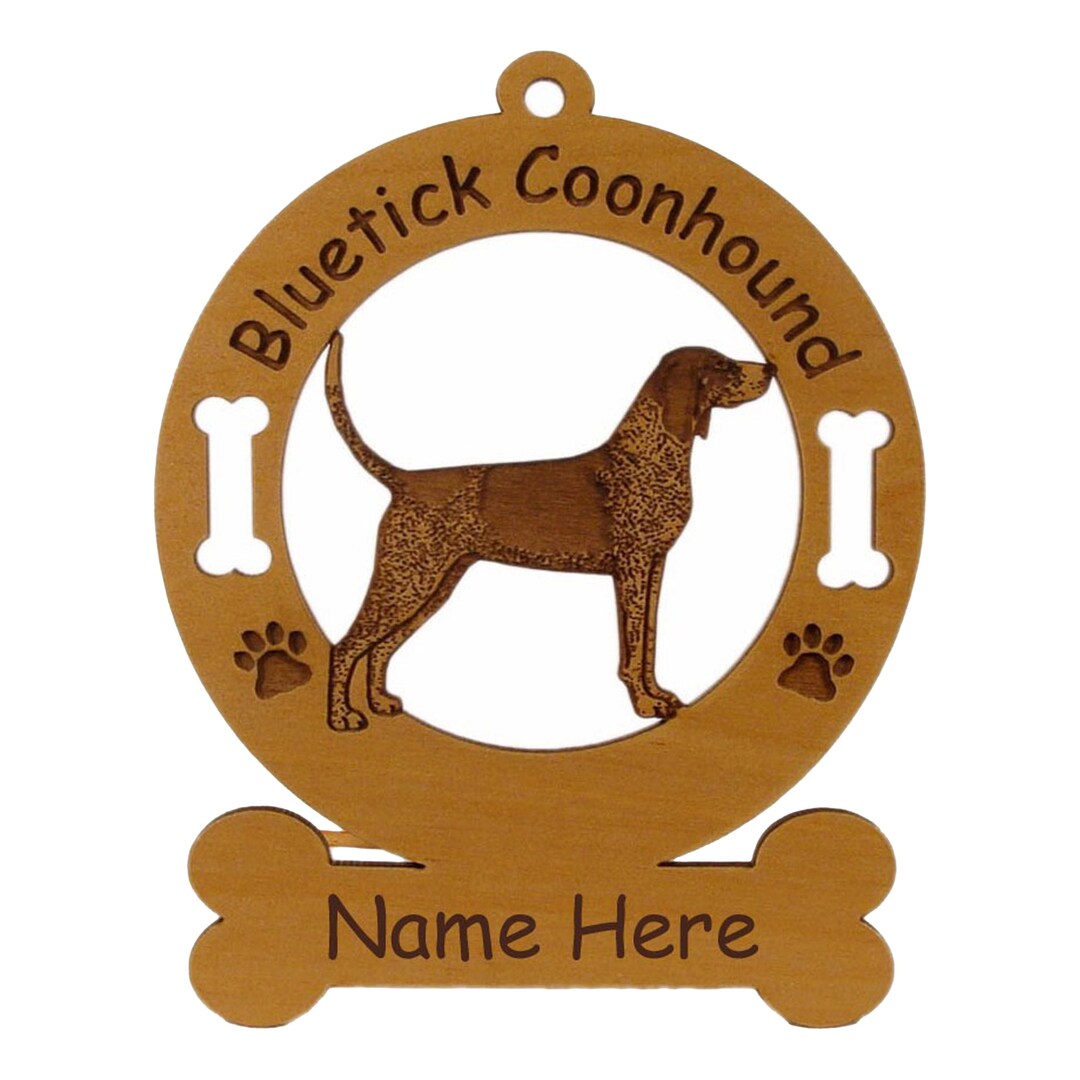 Bluetick Coonhound Standing Personalized With Your Dog's Name 1809 - Etsy