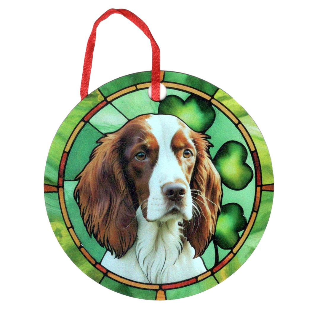 Red and White Irish Setter Design Holographic Dog Ornament - Etsy