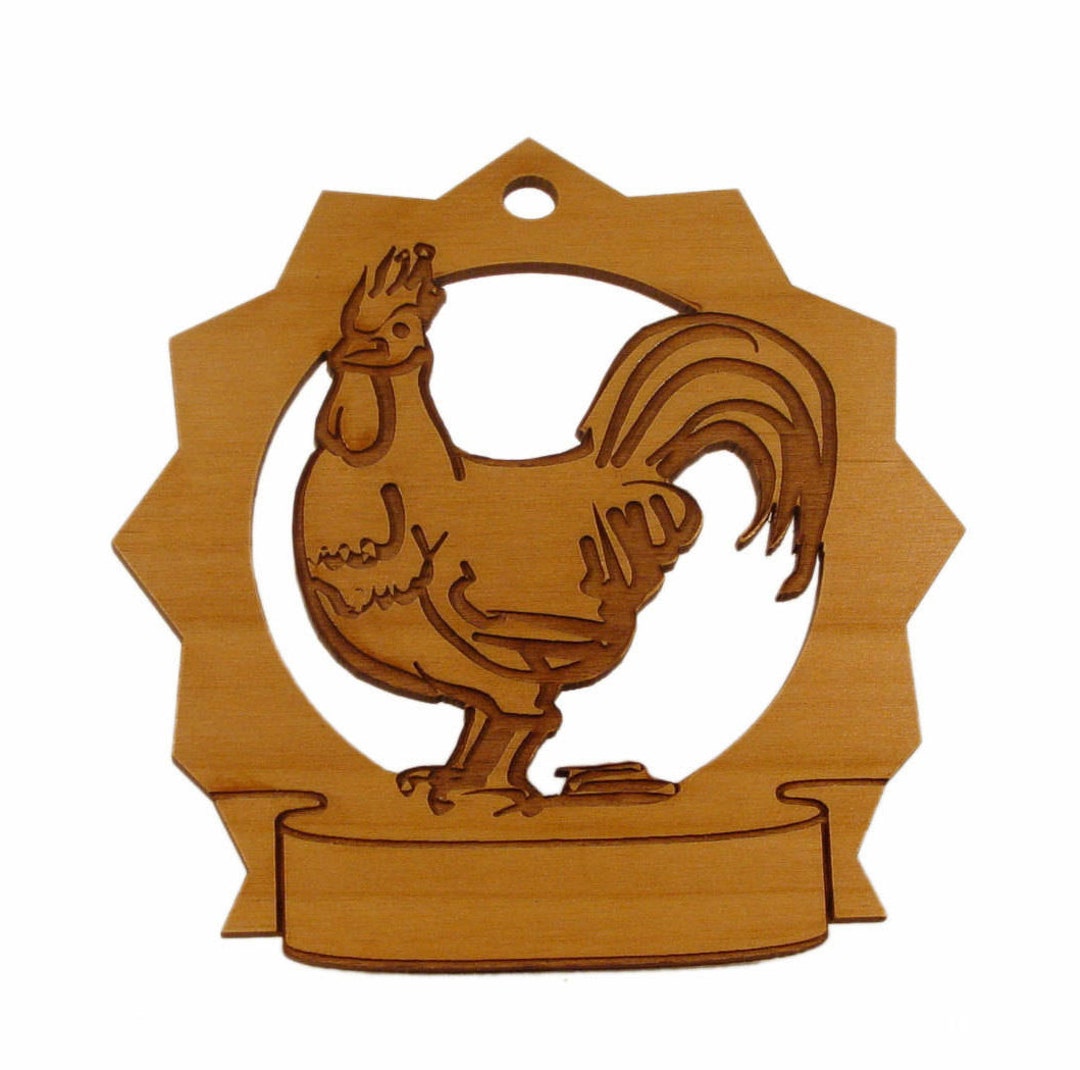 Rooster Personalized Ornament - Etsy