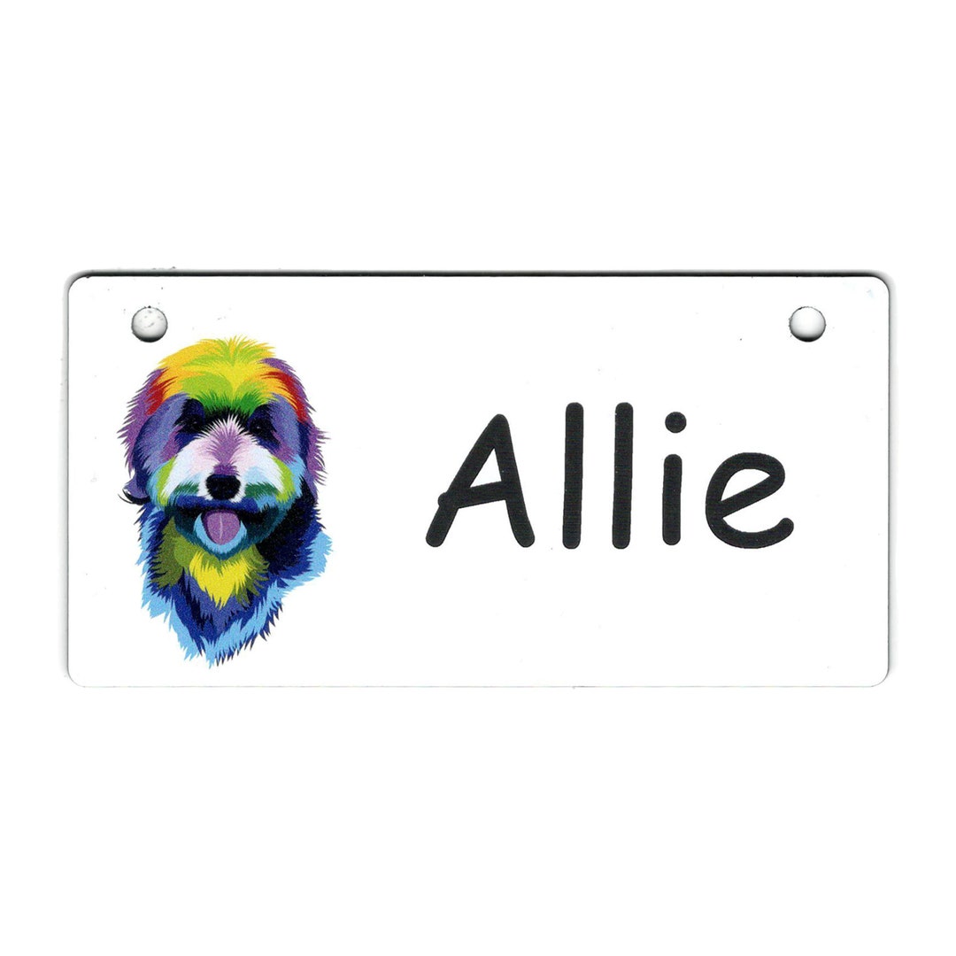 Labradoodle Pop Art Design Dog Crate Tag Personalized With Your Dog's ...