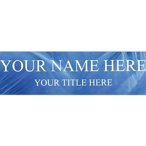 2 X 8 Blue Feathers Design Name Plate Personalized With up to - Etsy