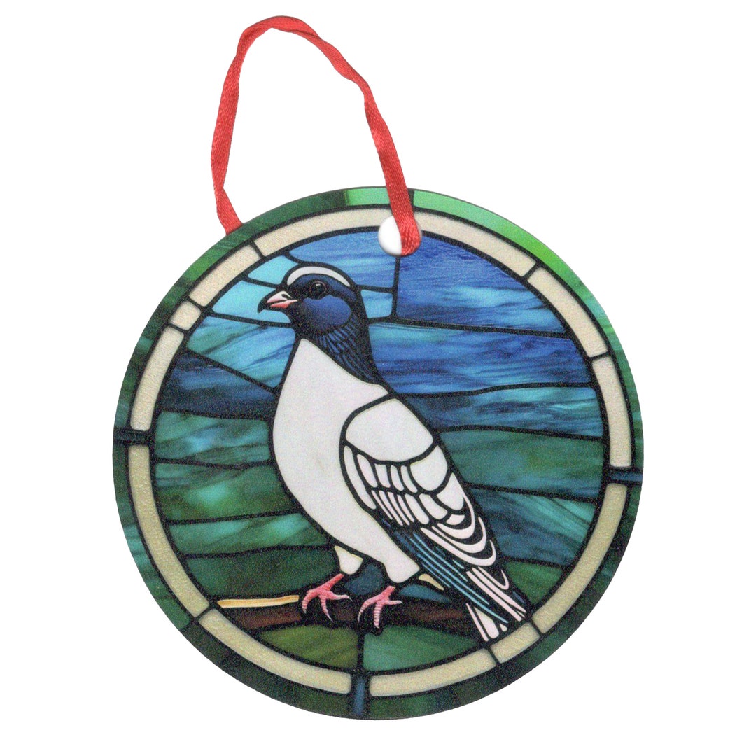 Racing Pigeon Design Holographic Bird Ornament - Etsy