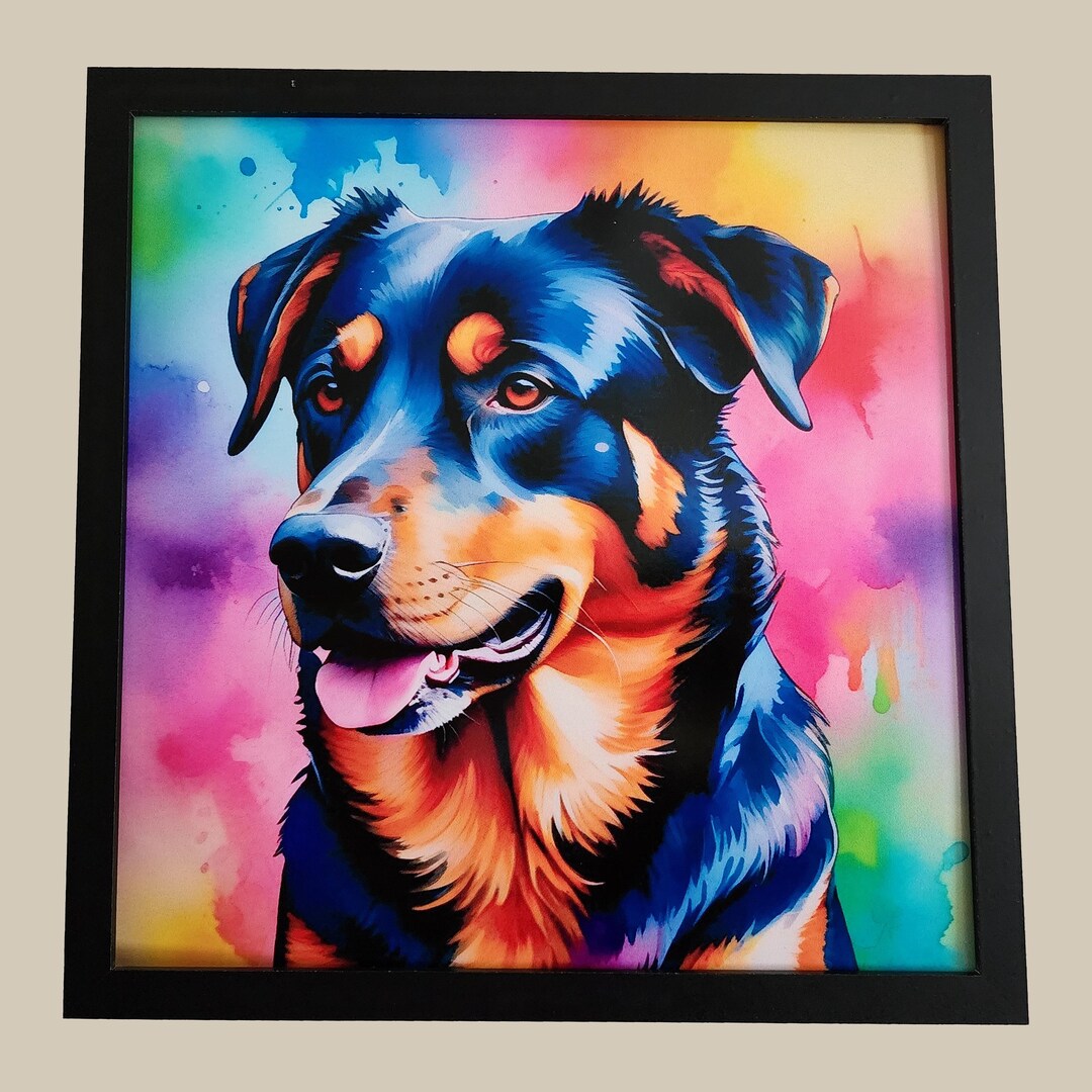 Beauceron Pop Art 12 Inch by 12 Inch Framed Wall Art Made in USA - Etsy