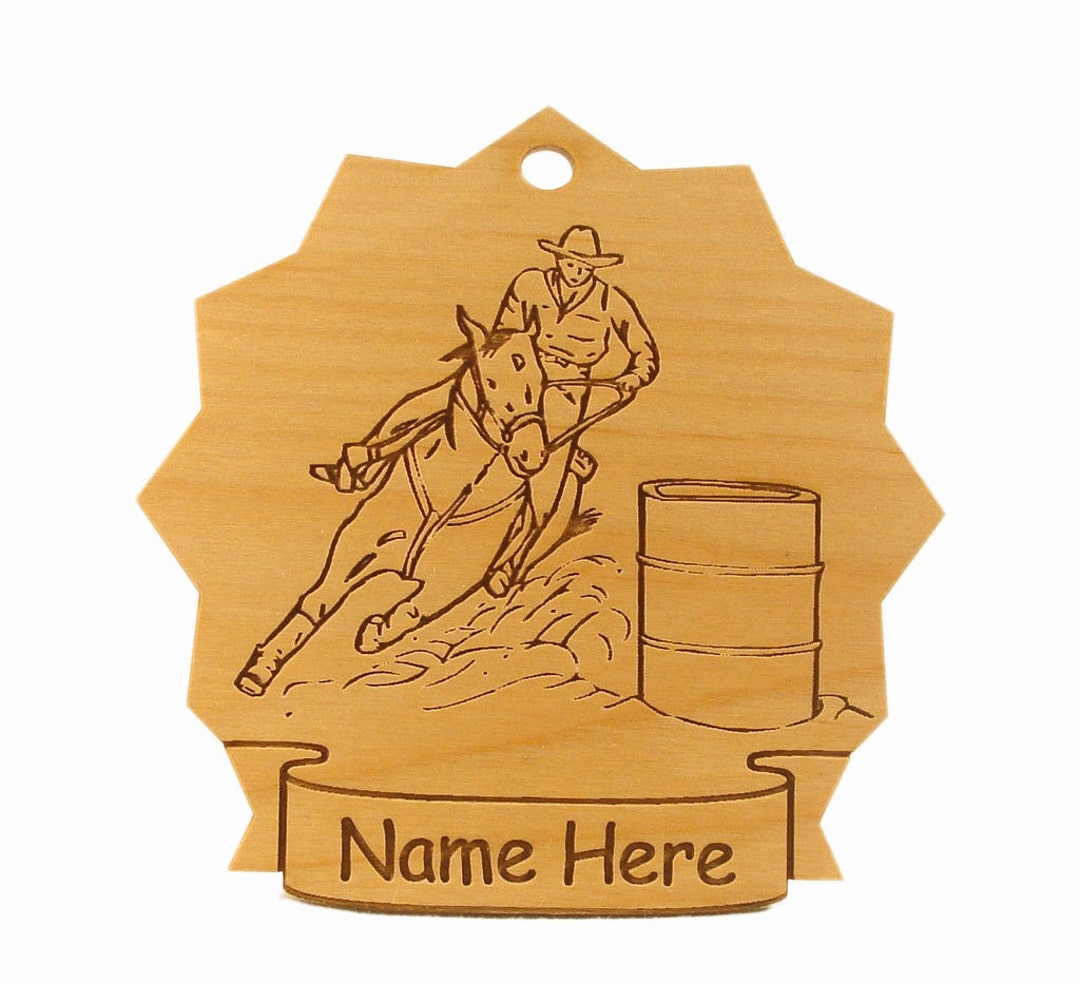 Barrel Racing Horse Wood Ornament 088070 Personalized With Your Horse's ...