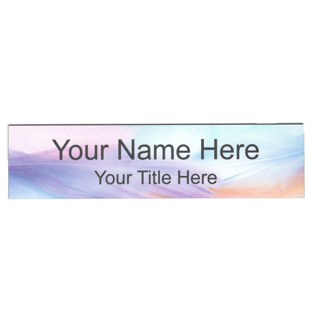 Pastel Feathers Name Plate Personalized With up to 2 Lines of Text - Etsy