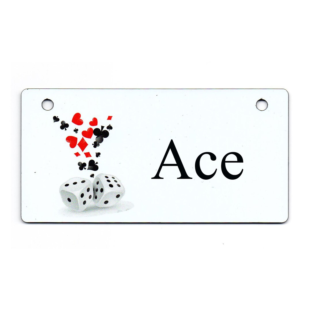 Dice Design Crate Tag Personalized With Your Dog's Name - Etsy