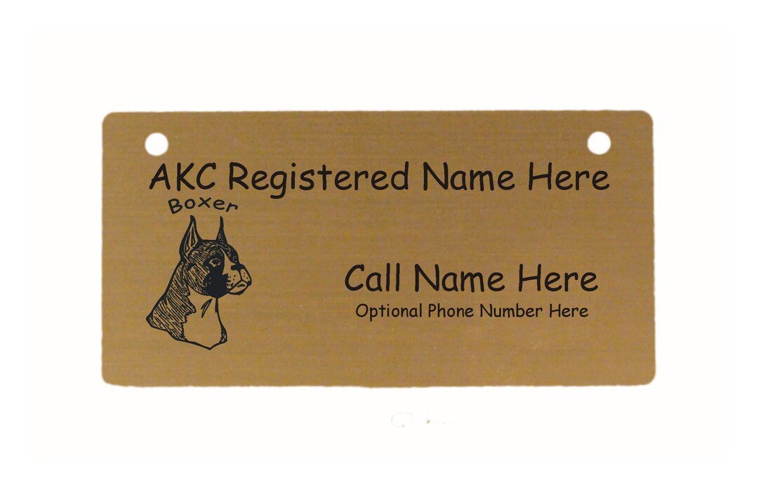 Boxer Crate Tags 2 Designs to Choose From Personalized With - Etsy