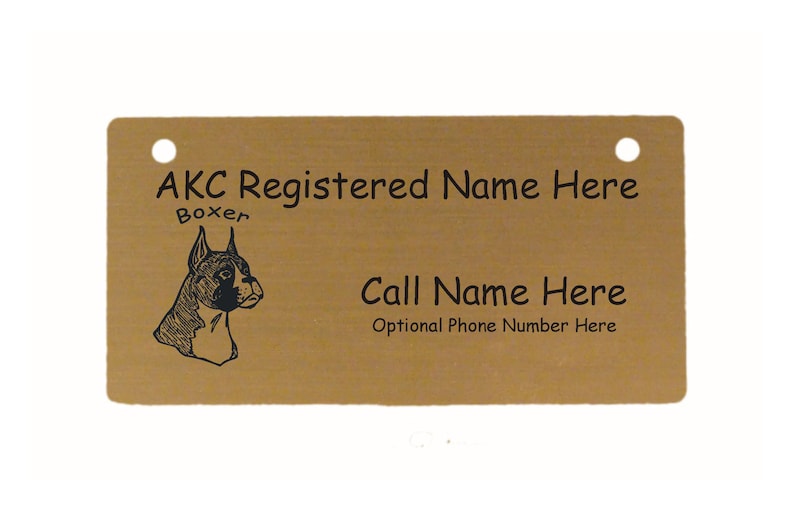 Boxer Crate Tags 2 Designs to Choose From Personalized With - Etsy
