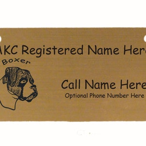 Boxer Crate Tags- 2 Designs to Choose From- Personalized With Your Dog ...