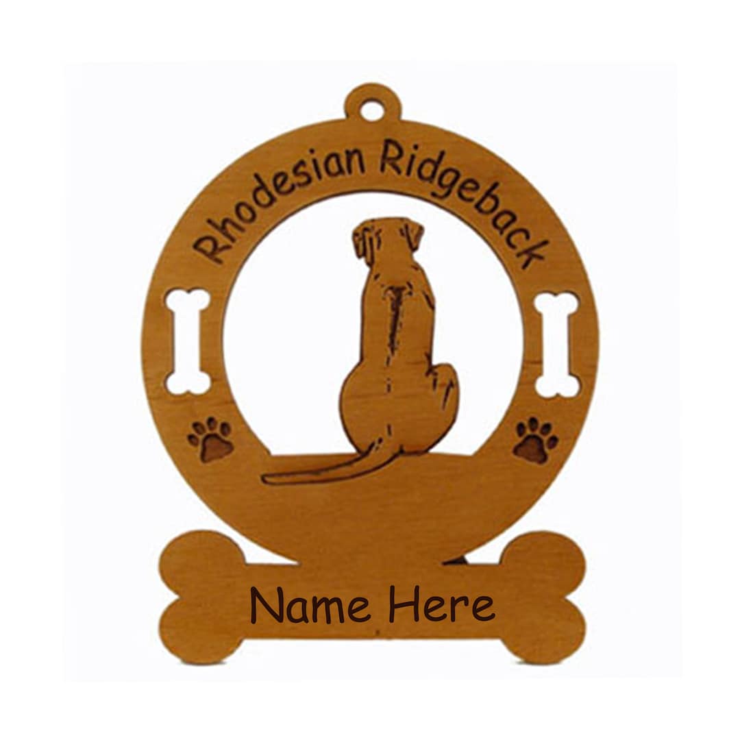 3821 Rhodesian Ridgeback Dog Ornament Personalized With Your Dog's Name ...