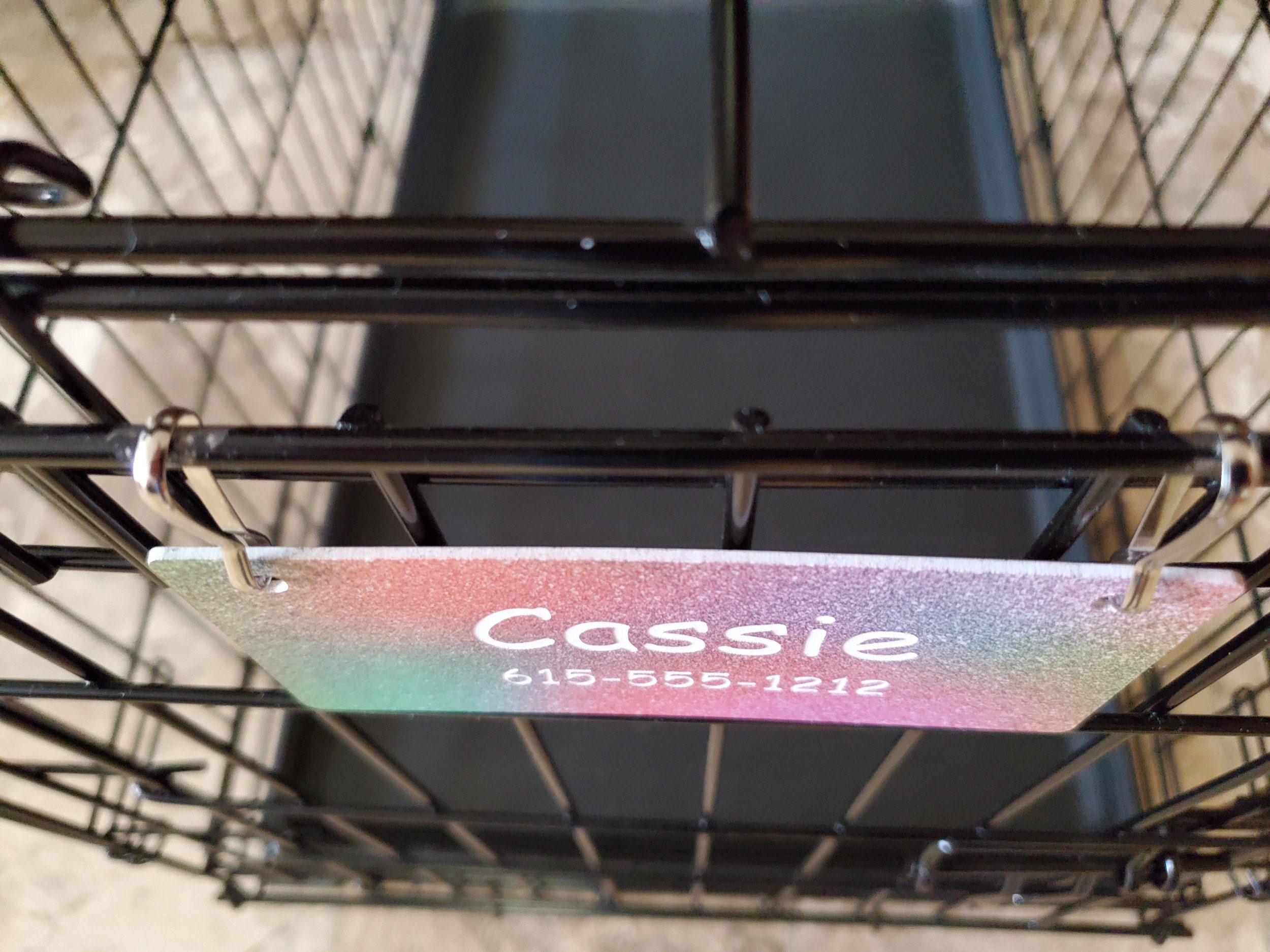 Multi Color Confetti Design Crate Tag Personalized With Your - Etsy