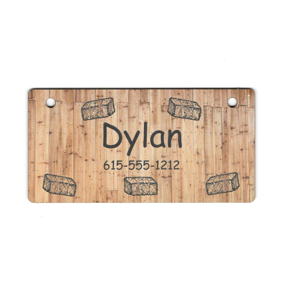 Personalized Barn Hunt Dog Crate Tag: Hay Bale Design - Etsy
