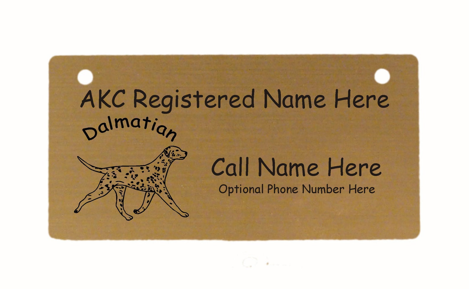 Dalmatian Crate Tags Choice of 3 Designs Personalized With Your Dog's ...