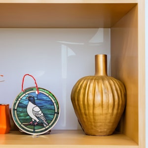 Racing Pigeon Design Holographic Bird Ornament - Etsy