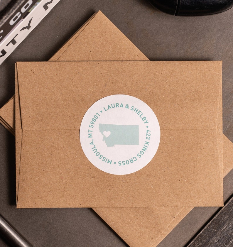 State Return Address Label Wedding Invitations Personalized - Etsy