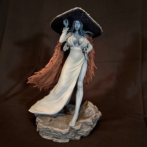 12K SLA Unpainted Ranni Statue Fan Art Elden Ring Figure Gamer Gift ...