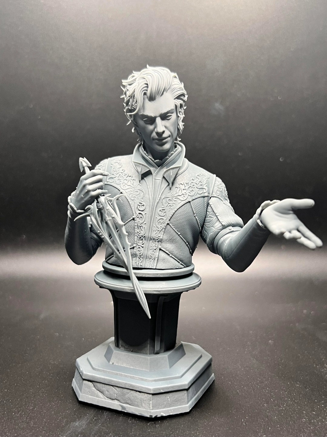 12K SLA Unpainted Astarion Statue Fan Art Baldur's Gate 3 Figure Gamer ...