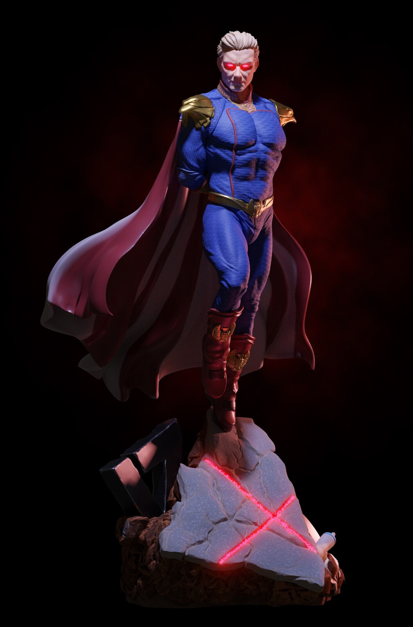 12K SLA Homelander Figure Fan Art the Boys Figure, the Boys Homelander ...