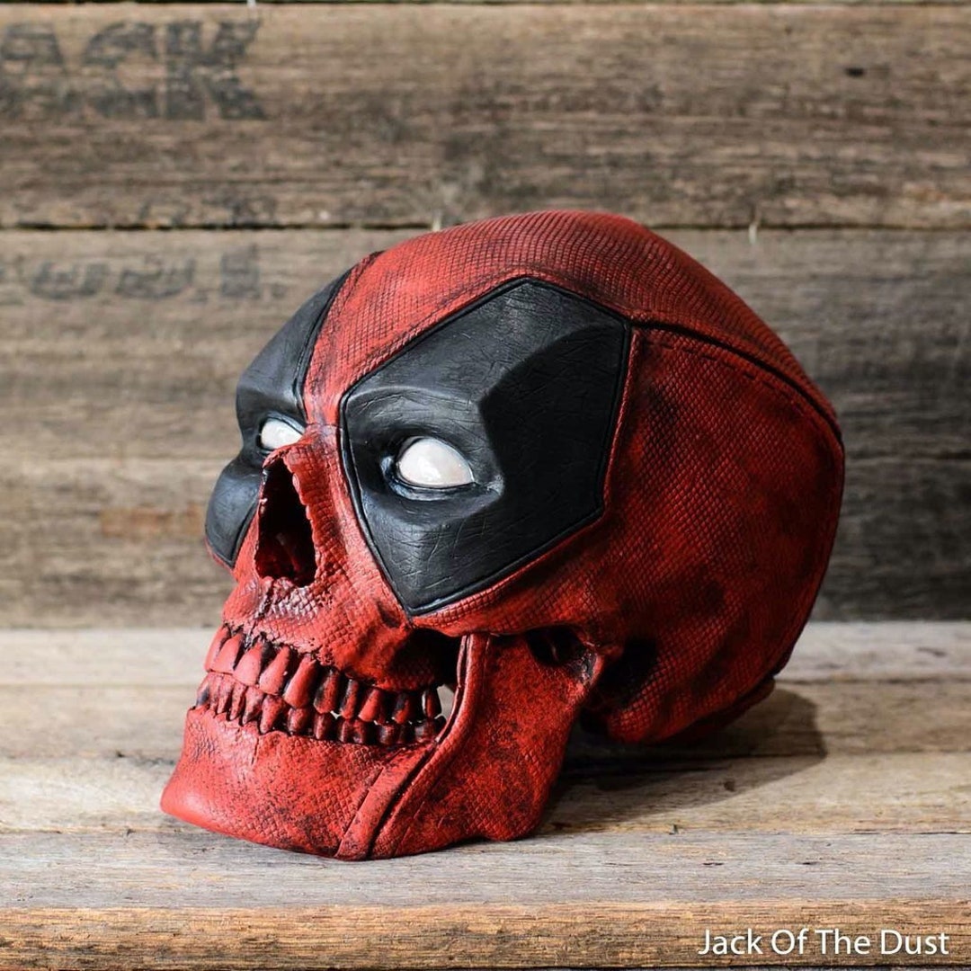 12K SLA Deadpool Skull, Deadpool Fan Art Figurine, Deadpool and ...