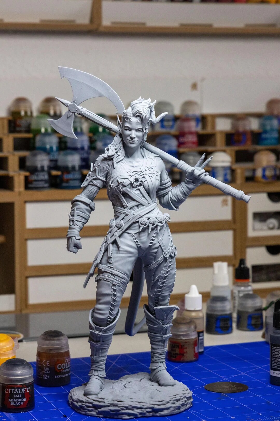 12K SLA Unpainted Karlach Statue Fan Art Baldur's Gate 3 Figure Gamer ...
