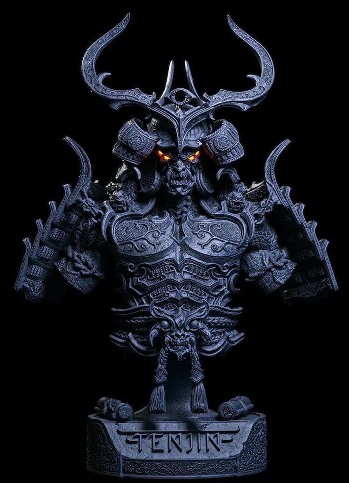 12K SLA Tenjin Figure Fan Art Samurai Figure, Samurai Statue , Gamer ...