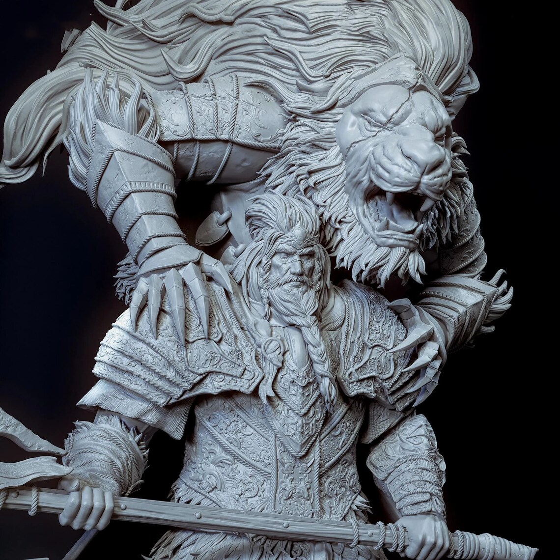 12K SLA Unpainted Godfrey Statue Fan Art Elden Ring Figure Gamer Gift ...