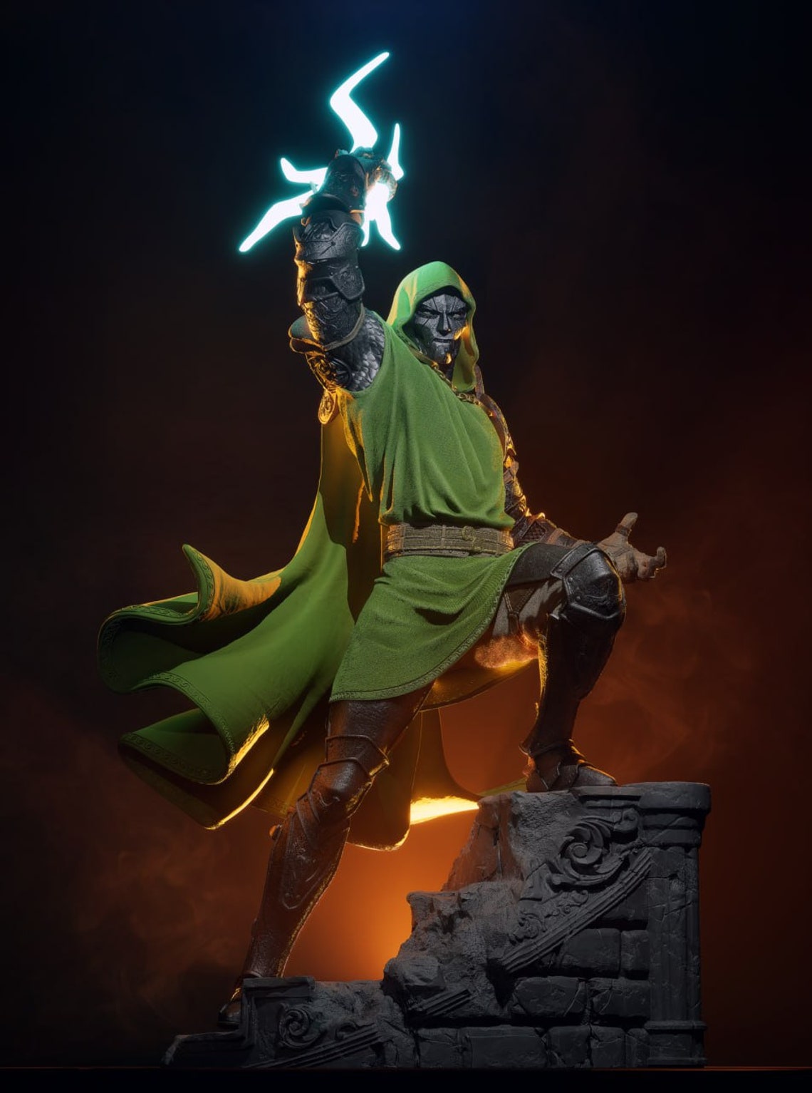 12K SLA Dr.doom Figure, Marvel Fan Art Figure, Dr.doom Avengers ...