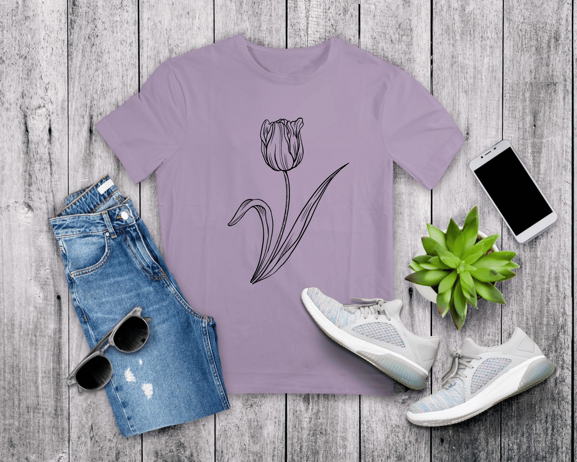 Tulip Svg, Flower Svg, Tulip Flower Svg, Tulip Outline Svg, Tulip ...