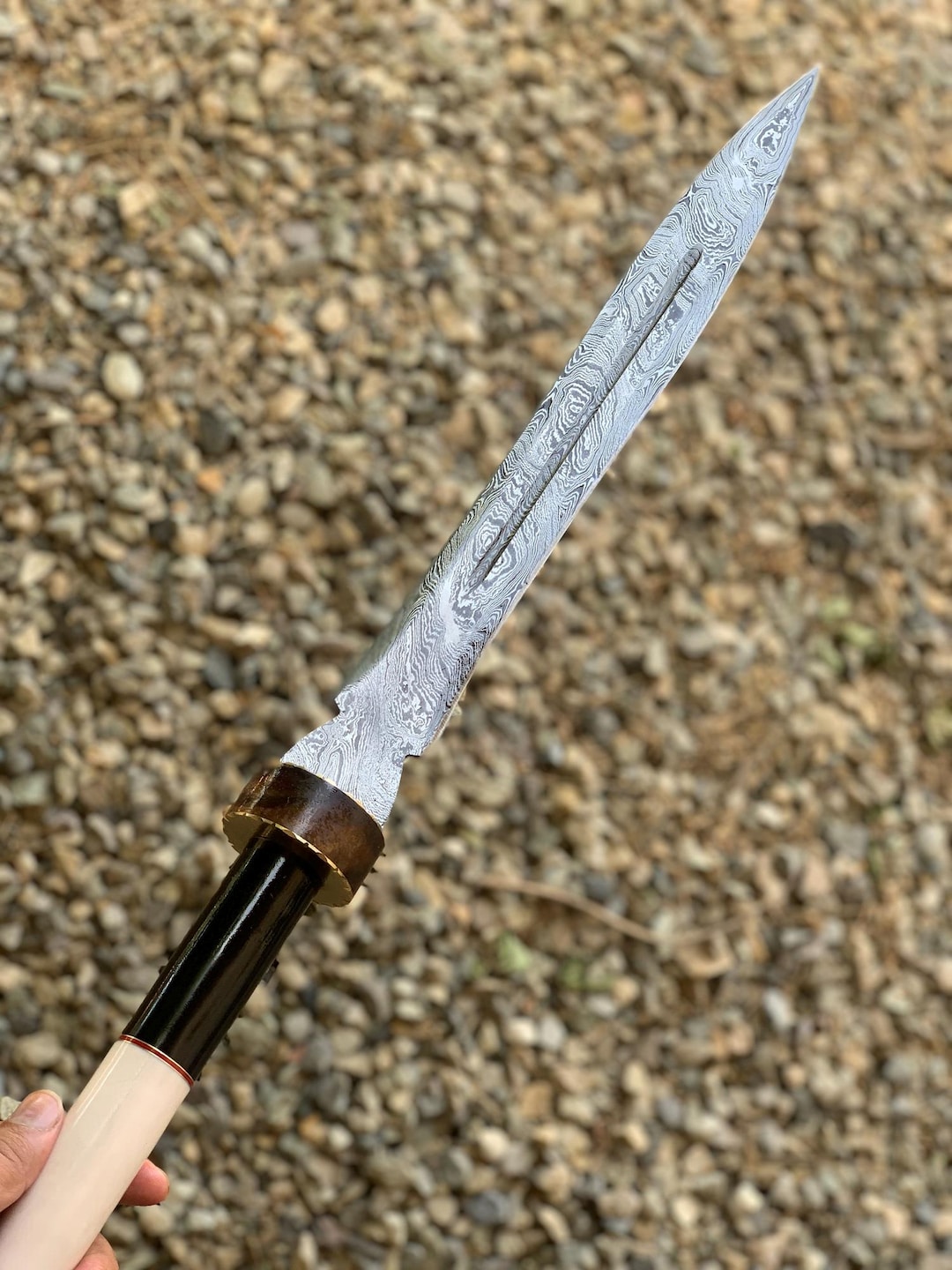 Hand-forged Damascus Spartan Spear - 300 Spartan Ottoman Viking Style ...