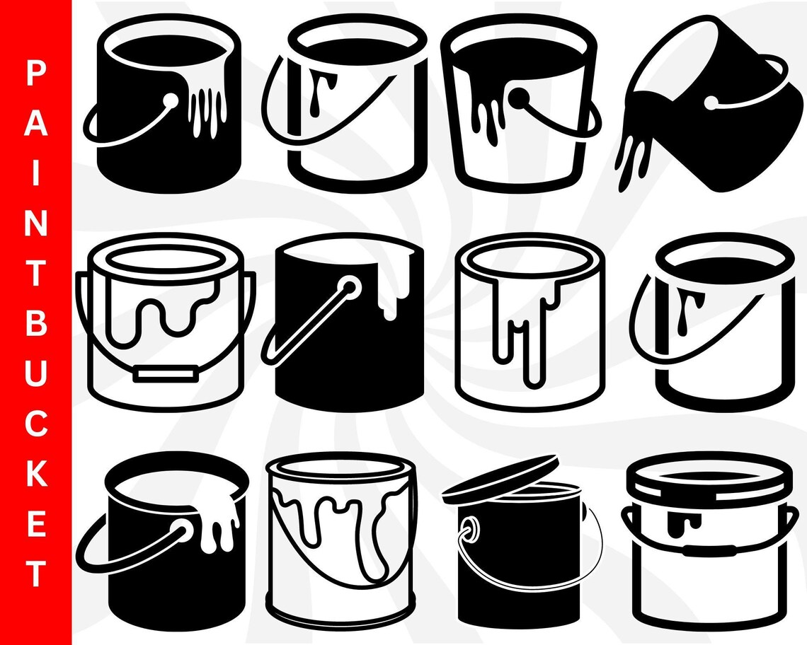 Paint Bucket Svg, Paint Bucket Png, Paint Svg, Paint Bucket Outline ...
