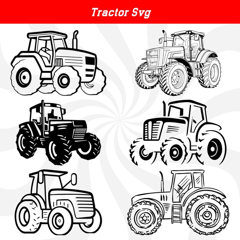 Tractor Svg Bundle, Tractor Svg, Tractor Png, Tractor Silhouette, Old ...