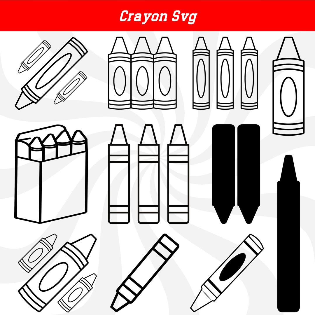 Crayon Svg Bundle, Crayon Svg, Teacher Svg, School Svg, Crayon Wrapper ...