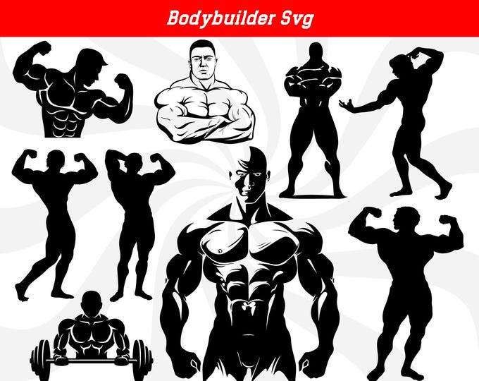 Bodybuilder SVG, Bodybuilding Svg, Bodybuilder Man PNG, Muscle Svg ...