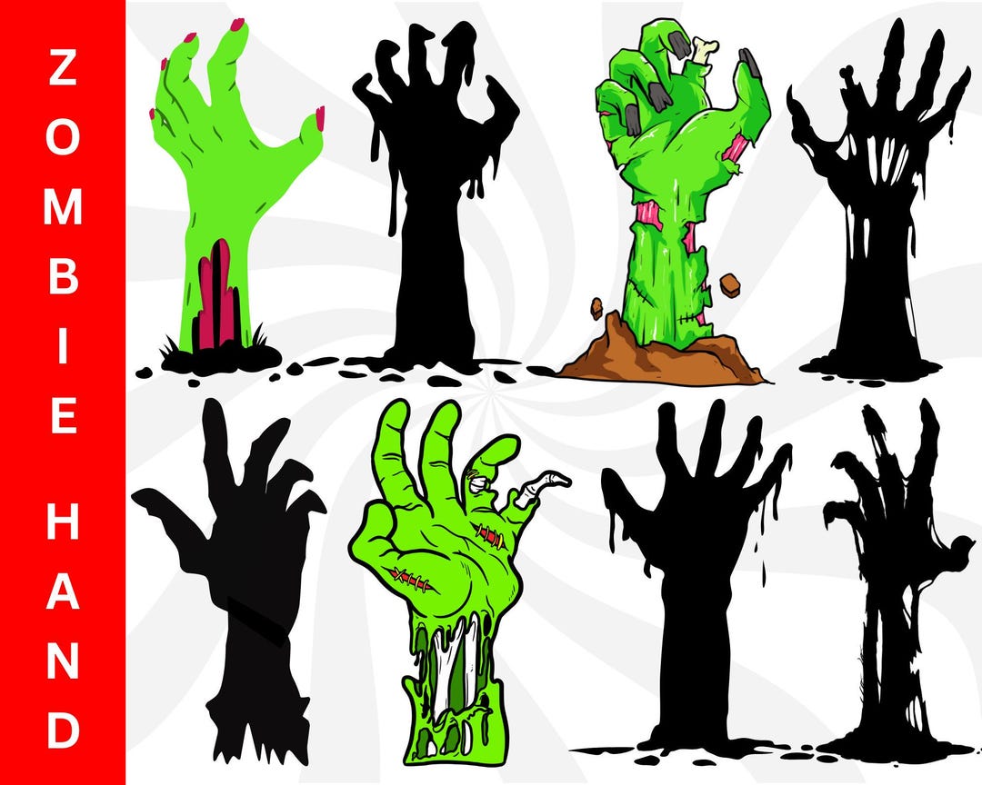 Zombie Hand Svgs, Zombie Svg, Zombie Silhouette, Horror Svg, Scary Svg ...