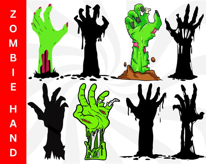 Zombie Hand Svgs, Zombie Svg, Zombie Silhouette, Horror Svg, Scary Svg ...