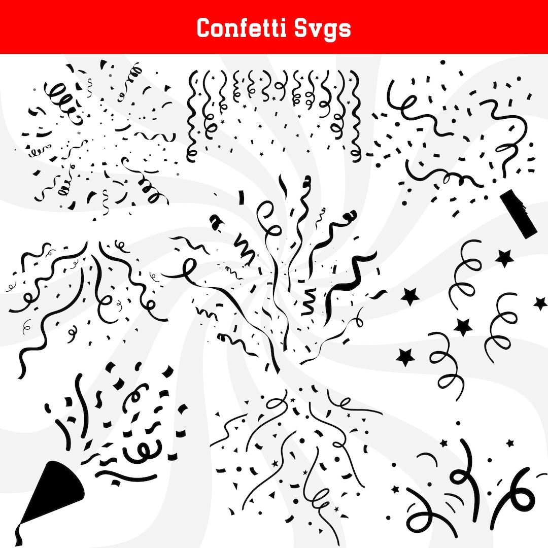 Confetti Svg, Confetti Clipart, Birthday Svg, Party Svg, Confetti ...