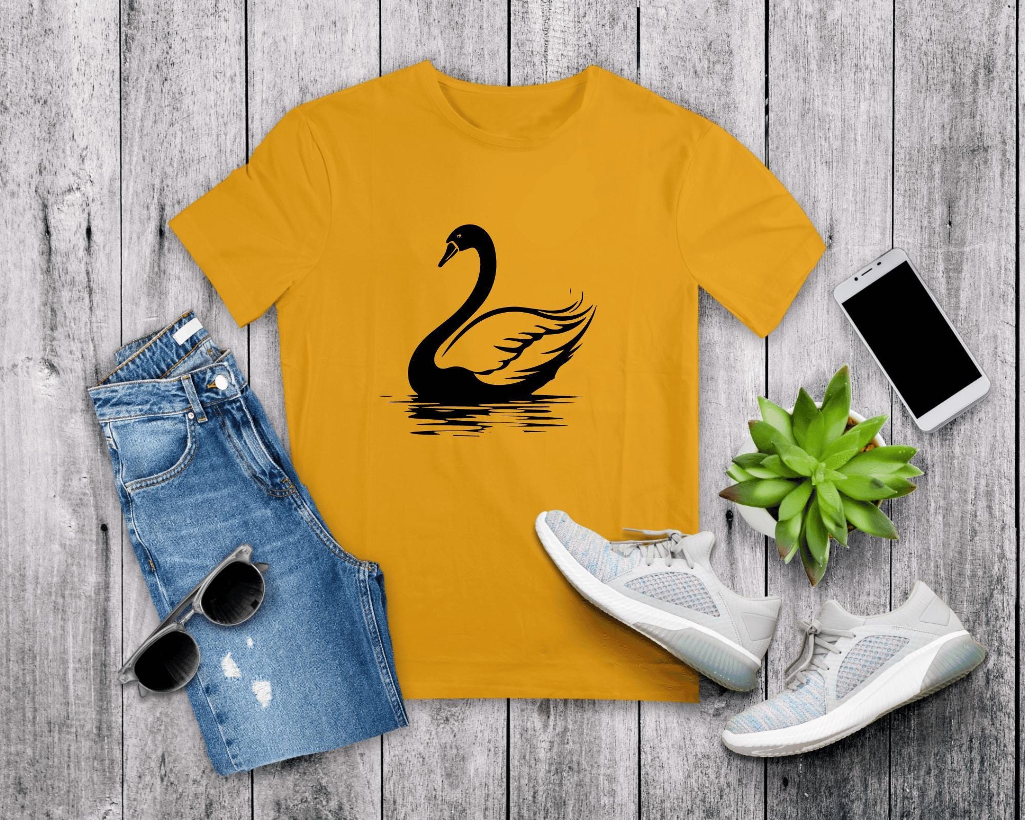 Swan Svg Bundle, Swan Svg Files, Swan Silhouette, Swan Clipart, Swan ...