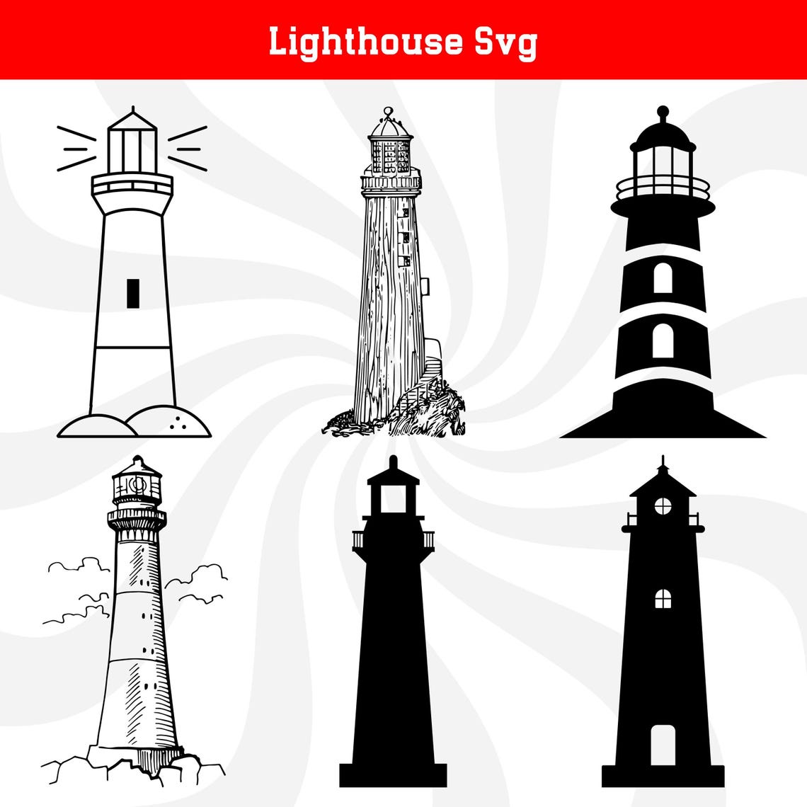 Lighthouse Svg, Lighthouse Clipart, Lighthouse Silhouette, Lighthouse ...