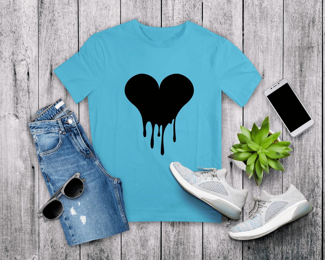 Dripping Heart Svg, Bleeding Heart Svg, Melting Heart Svg, Hearts Svg ...